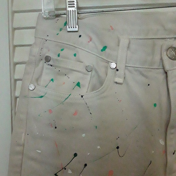 rag & bone | Pants & Jumpsuits | Rag Bone Cream Paint Splatter ...